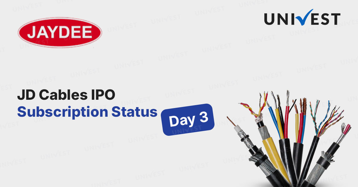 JD Cables IPO Subscription Status Day 3: Check Online
